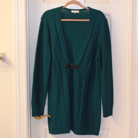 Calvin Klein | Sweaters | Calvin Klein Tealturquoise Cardigan Xl | Poshmark